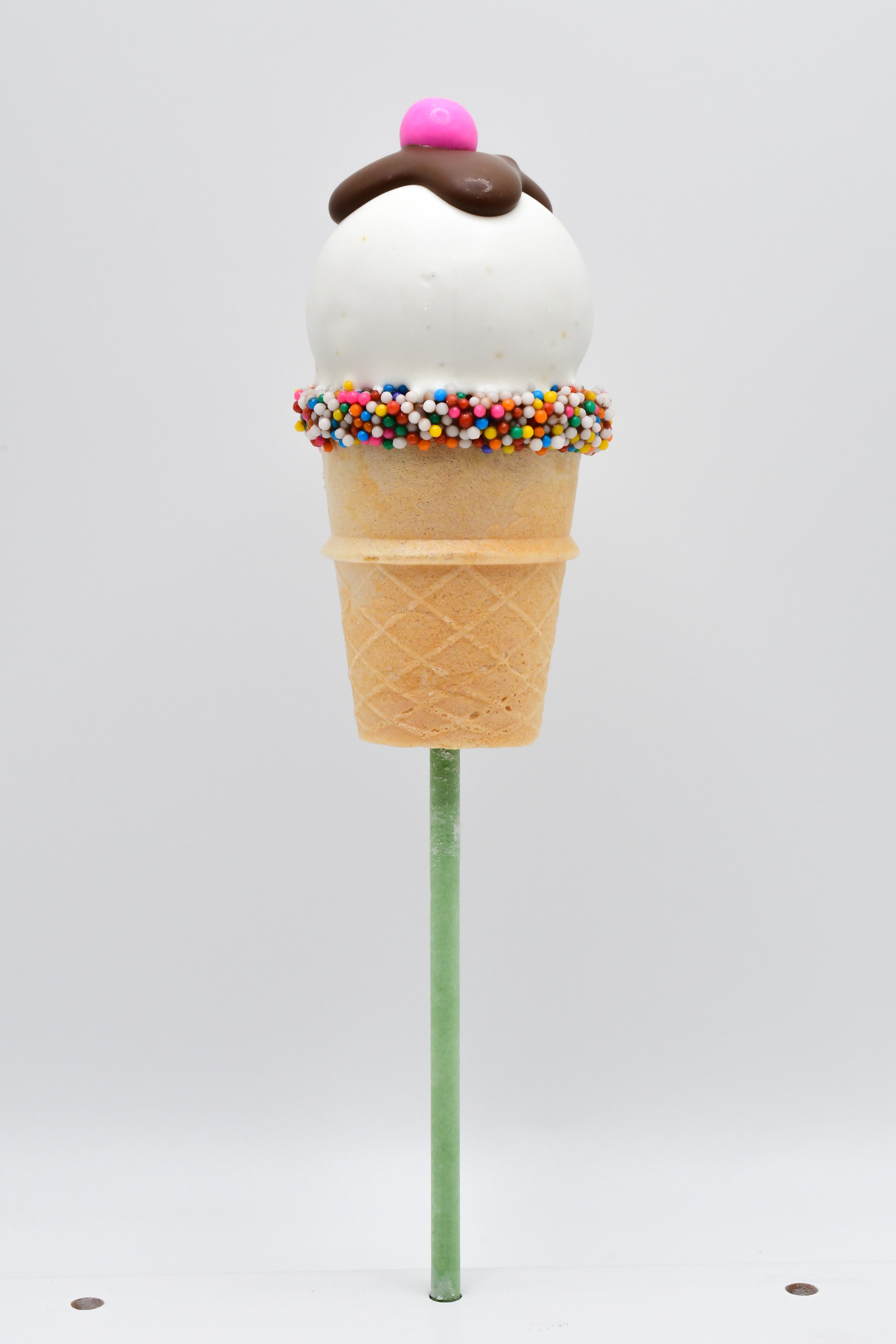 Ice Cream Cone Cake Pop-Birthday Cake on inside | Amy's Cake Pop Shop